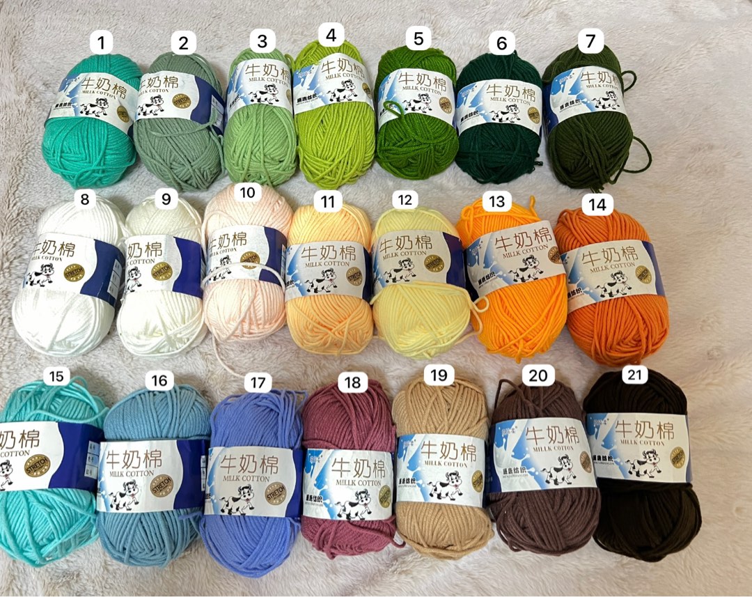 Milk yarn/Cotton Yarn/Acrylic yarn/Chunky Yarn, Hobbies & Toys ...