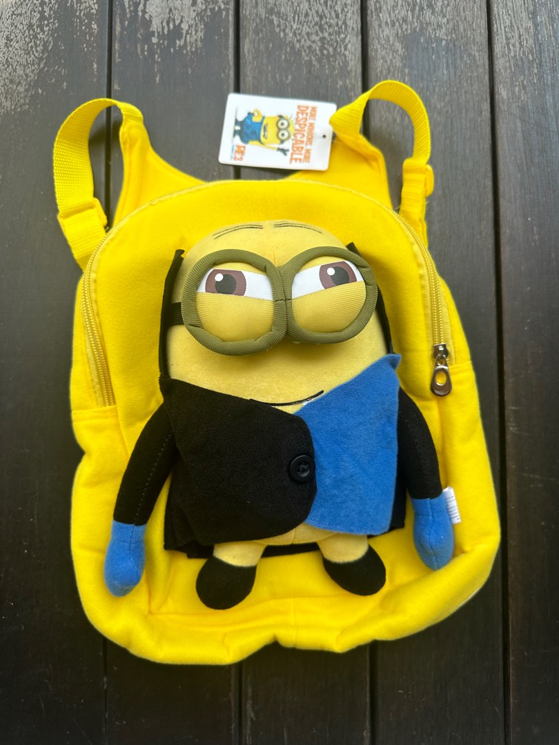 Minion backpack, Babies & Kids, Babies & Kids Fashion on Carousell