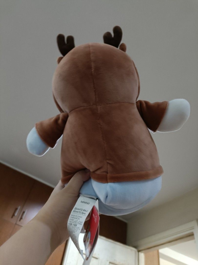 Miniso Christmas Penguin Reindeer Stuff Toy, Hobbies & Toys, Toys ...