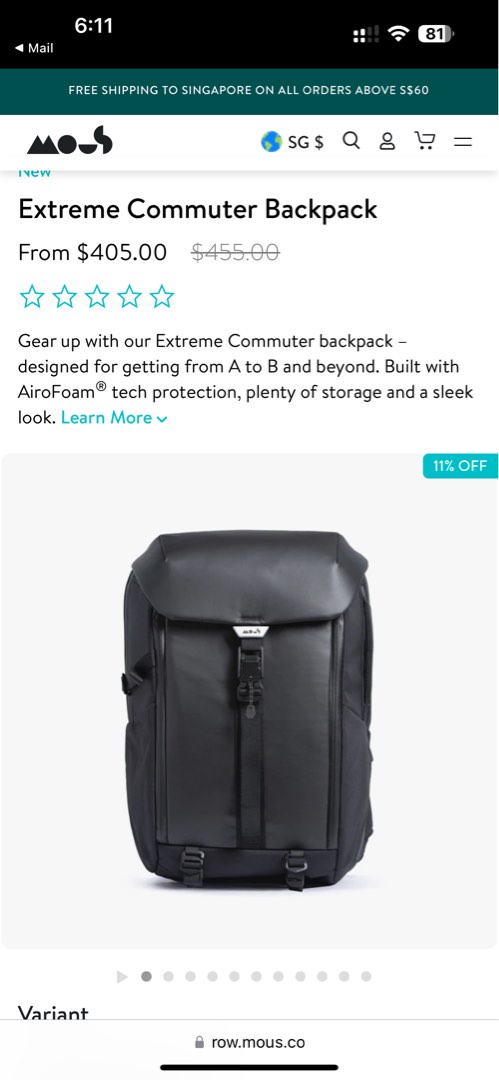 MOUS EXTREME COMMUTER BACKPACK 25L, Men's Fashion, Bags, Backpacks on ...