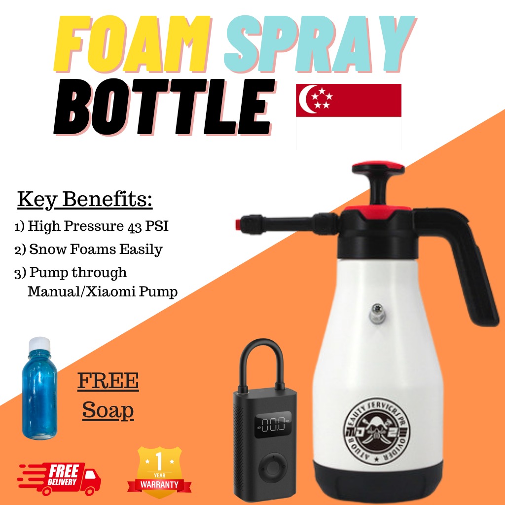 [New] Car Snow Foam Spray Washing Device With Pump Compressor Free Foam ...