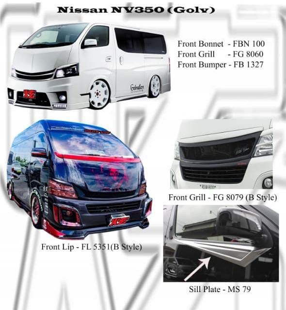 Nissan Nv350 Bodykit/ Nissan Nv350 Accessories, Car Accessories ...