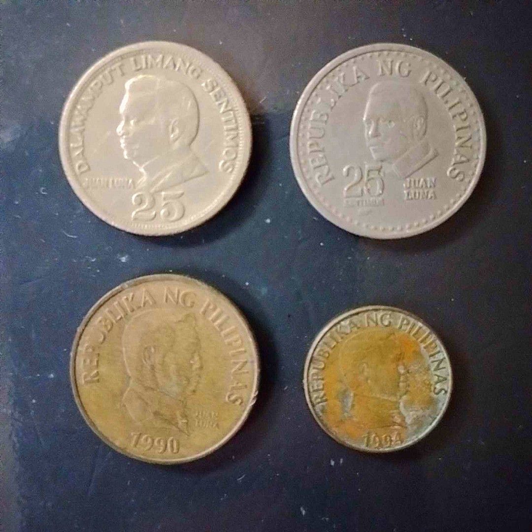 Old Philippines 25 Centavos Coins: Juan Luna, Hobbies & Toys ...
