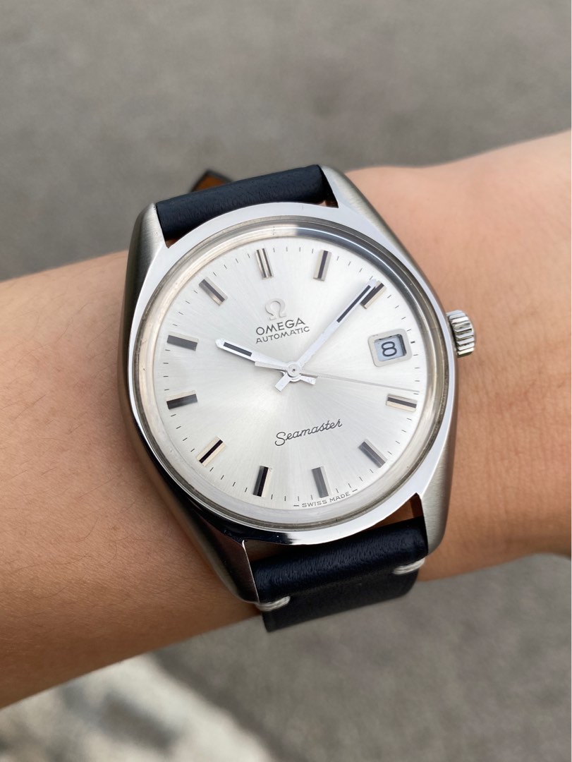 Minty Omega Seamaster Fat 36mm Date Sunburst Dial - Ref. 166.067 - Cal ...