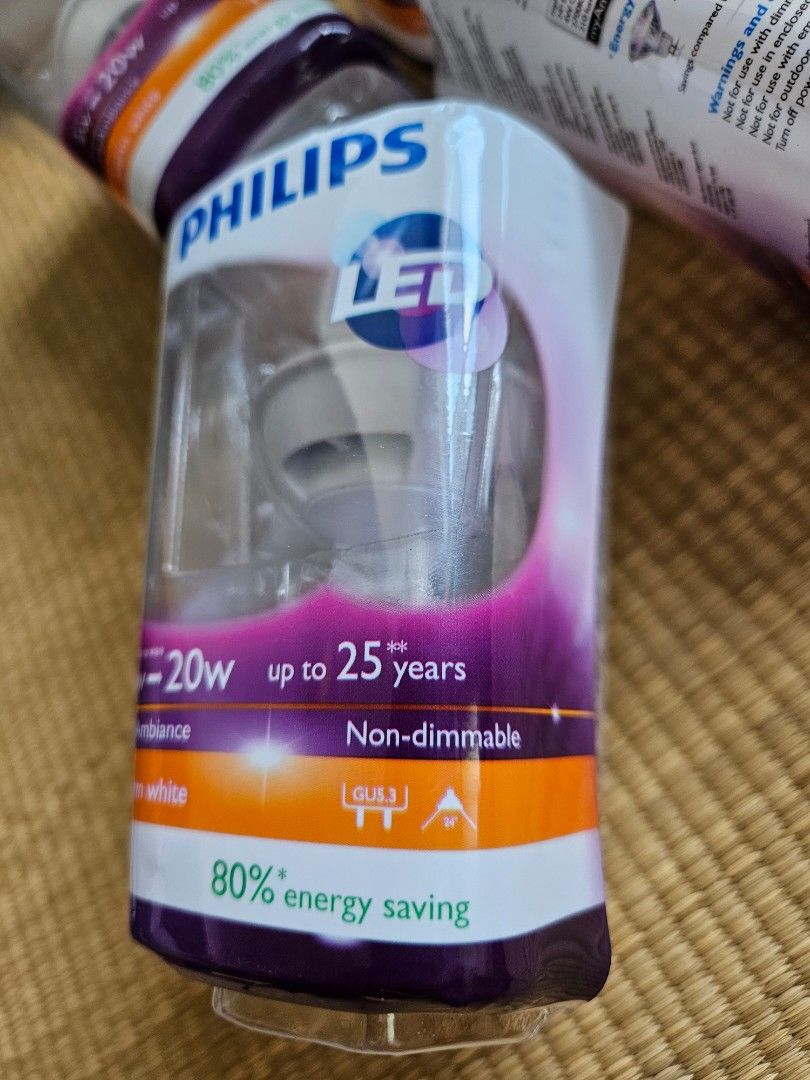 Philips LED (MR 16 / GU 5.3) lightbulb, Furniture & Home Living, Lighting & Fans, Lighting on ...