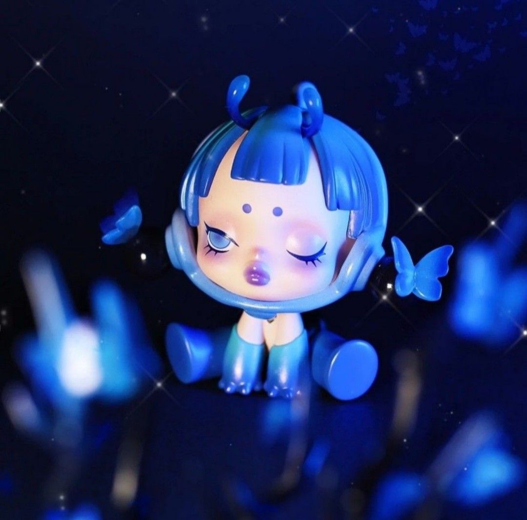 POPMART SKULLPANDA BLUE MORPHO MARE OF ANIMALS SERIES, Hobbies & Toys ...