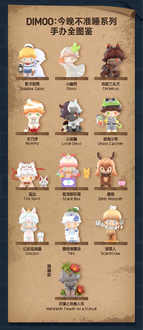 PO/SHARING popmart dimoo no one's gonna sleep tonight series figures ...