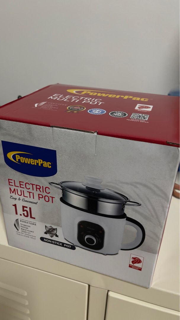 PowerPac Electric Multi Pot 1.5L (Non stick pot) with steamer, TV ...