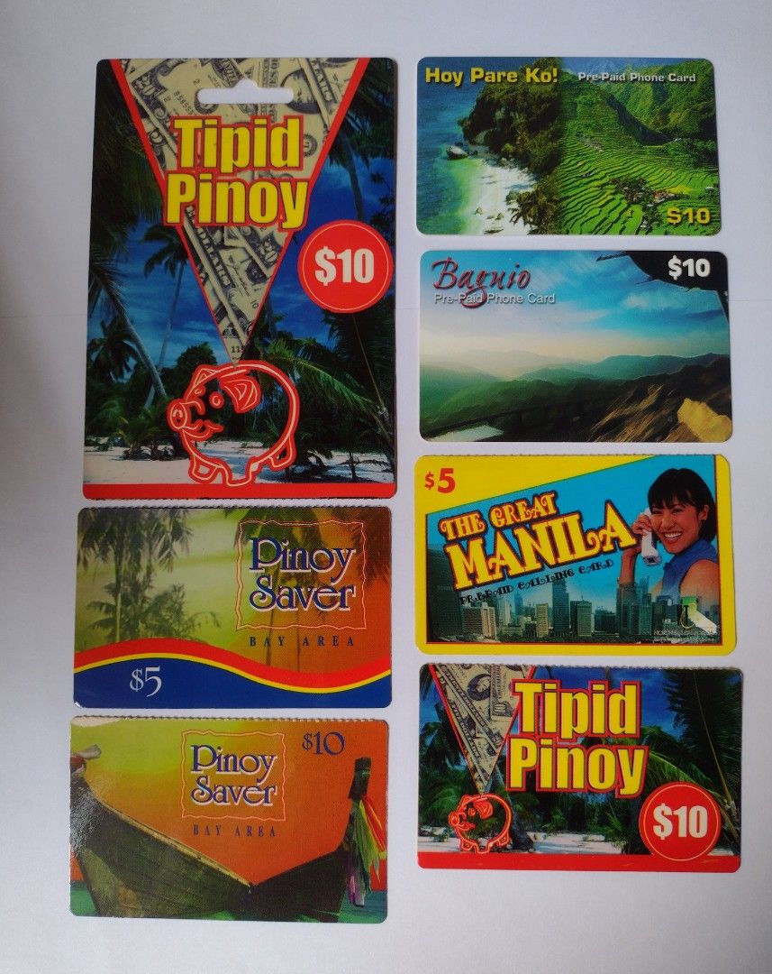 Pre-paid Phone Cards ( fully spent ) used by Pinoys living in the U.S ...