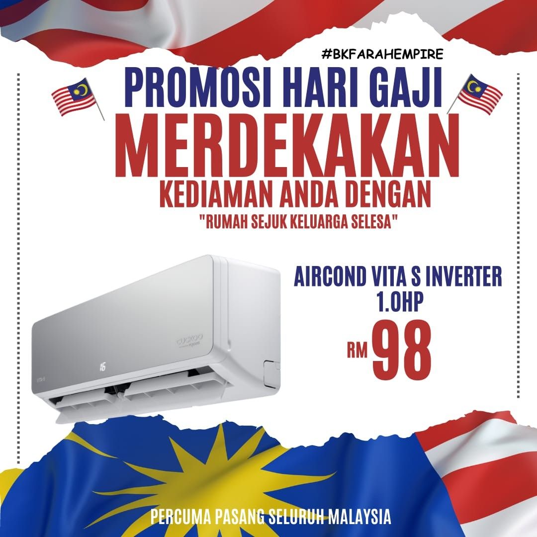 PROMOSI Merdeka Aircond Cuckoo, TV & Home Appliances, Other Home ...