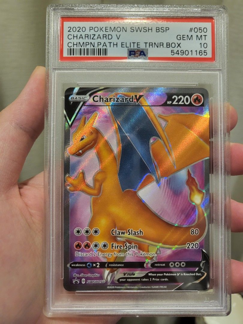 PSA 10 Charizard V Promo FA Champions Path Pokemon Card, Hobbies & Toys ...