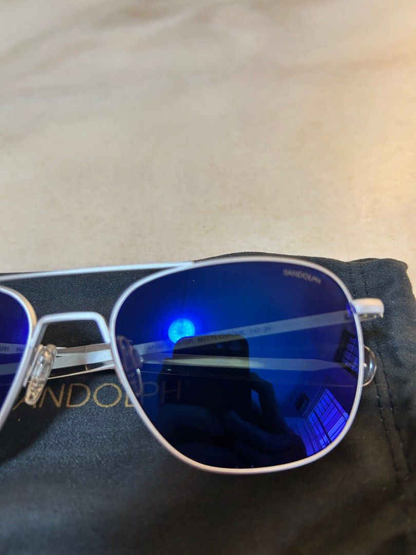 Randolph Engineering Aviator - Matte Chrome & Atlantic Blue, Men's ...