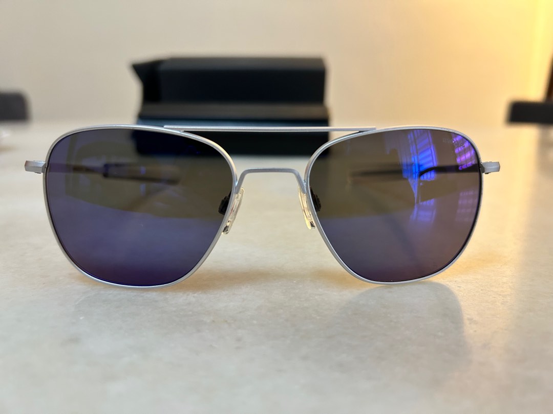 Randolph Engineering Aviator - Matte Chrome & Atlantic Blue, Men's ...