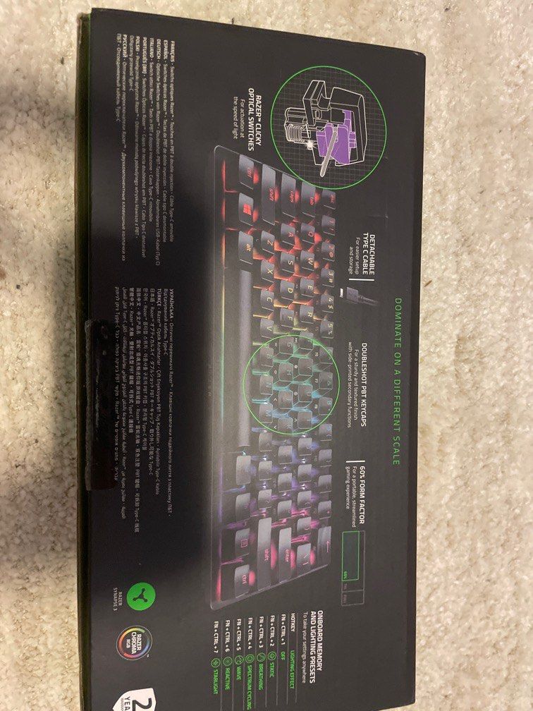 Razer huntsman mini gaming keyboard, Computers & Tech, Parts ...