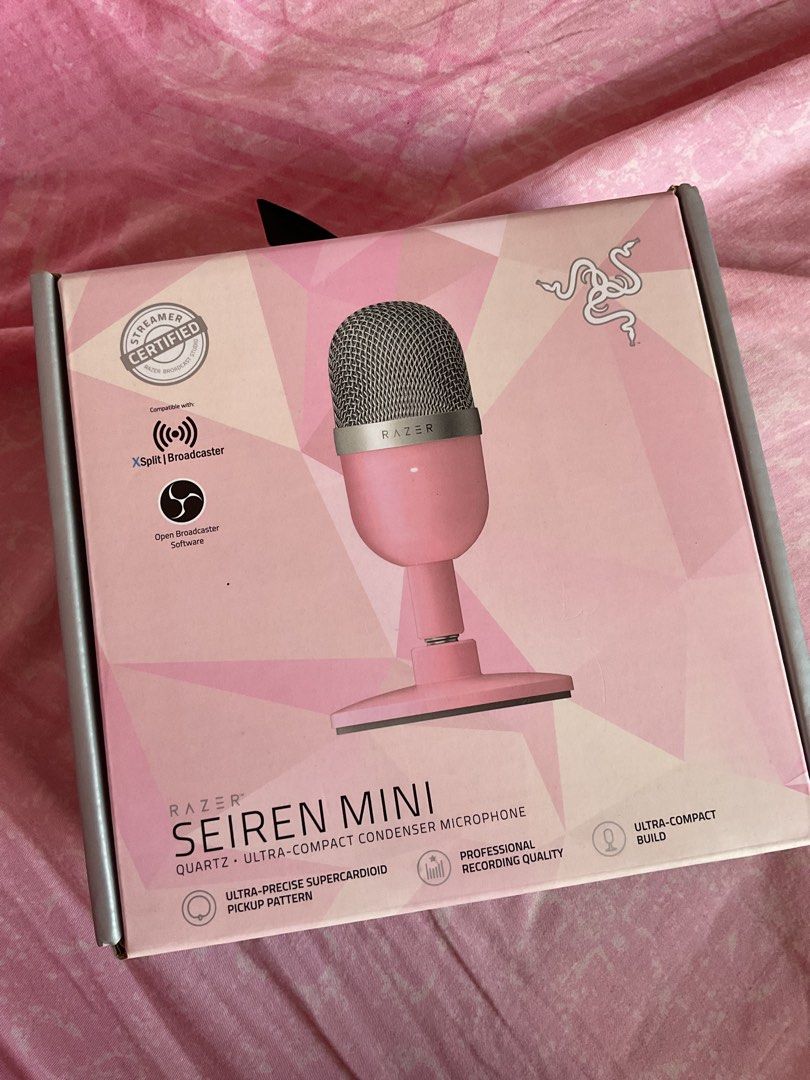 Razer Seiren Mini Quartz (pink microphone), Audio, Microphones on Carousell