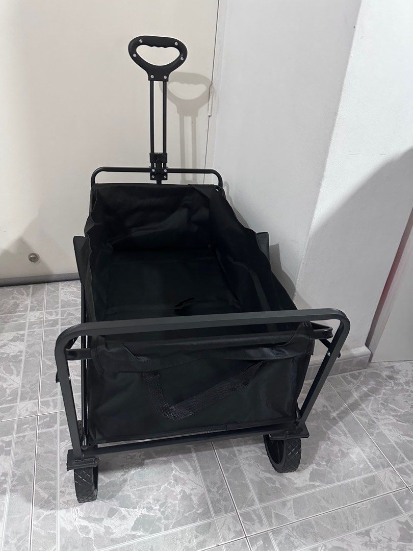 Rolling Folding Trolley Collapsible Cart Foldable Outdoor Camping Wagon ...