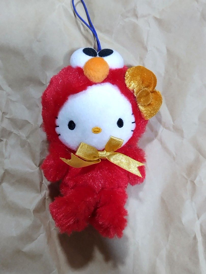 Sanrio - Hello Kitty × Sesame Street - Hello Kitty Elmo Mini Plushie ...