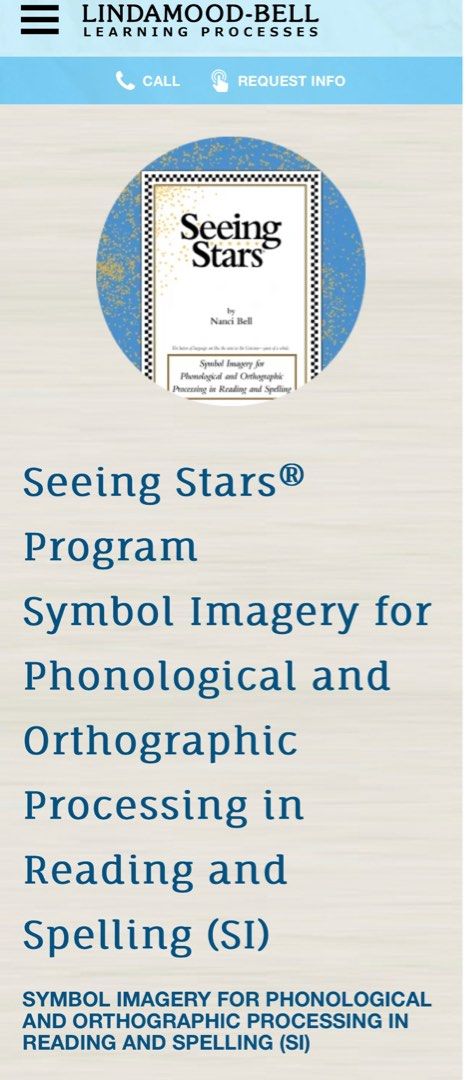 Seeing stars by Nanci Bell develops visualize sounds and letters in ...