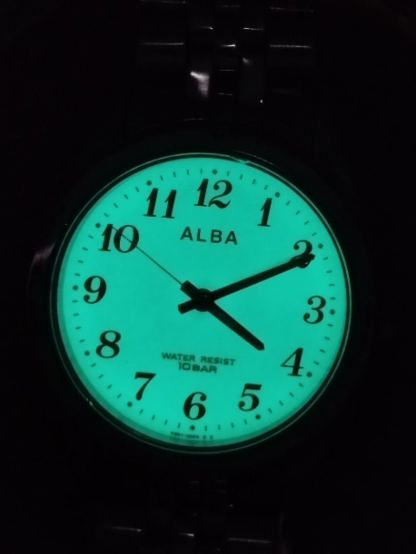 seiko alba quartz man full lume v501-0cv0 JDM vintage original japan ...