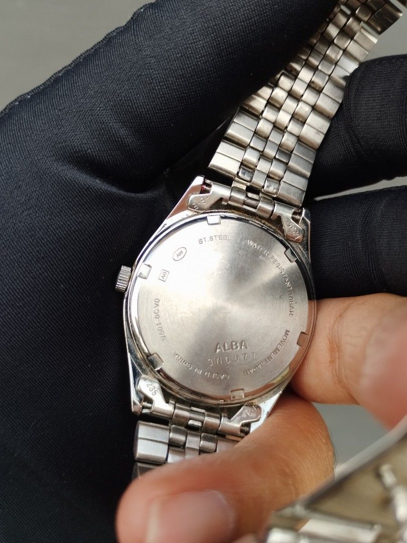 seiko alba quartz man full lume v501-0cv0 JDM vintage original japan ...