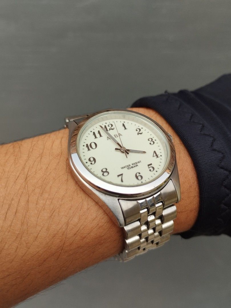 seiko alba quartz man full lume v501-0cv0 JDM vintage original japan ...