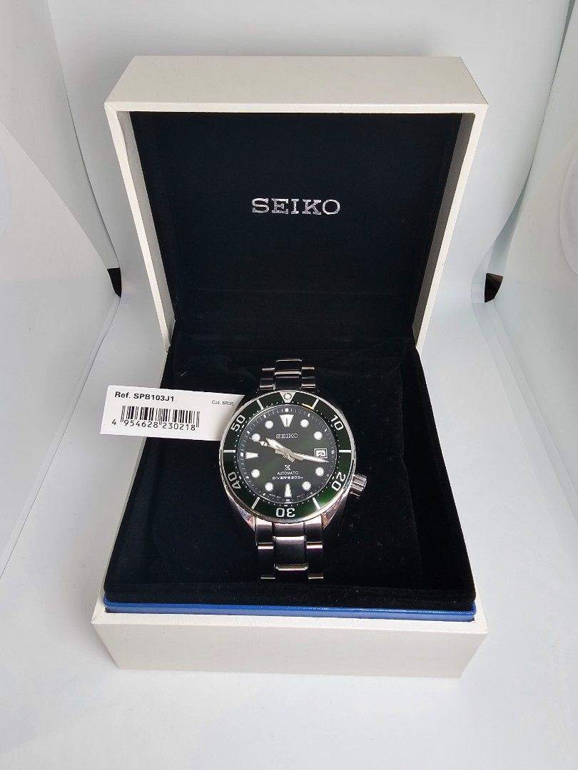 Seiko Green Sumo SPB103 SPB103J1 Prospex Diver 200M, Luxury, Watches on Carousell