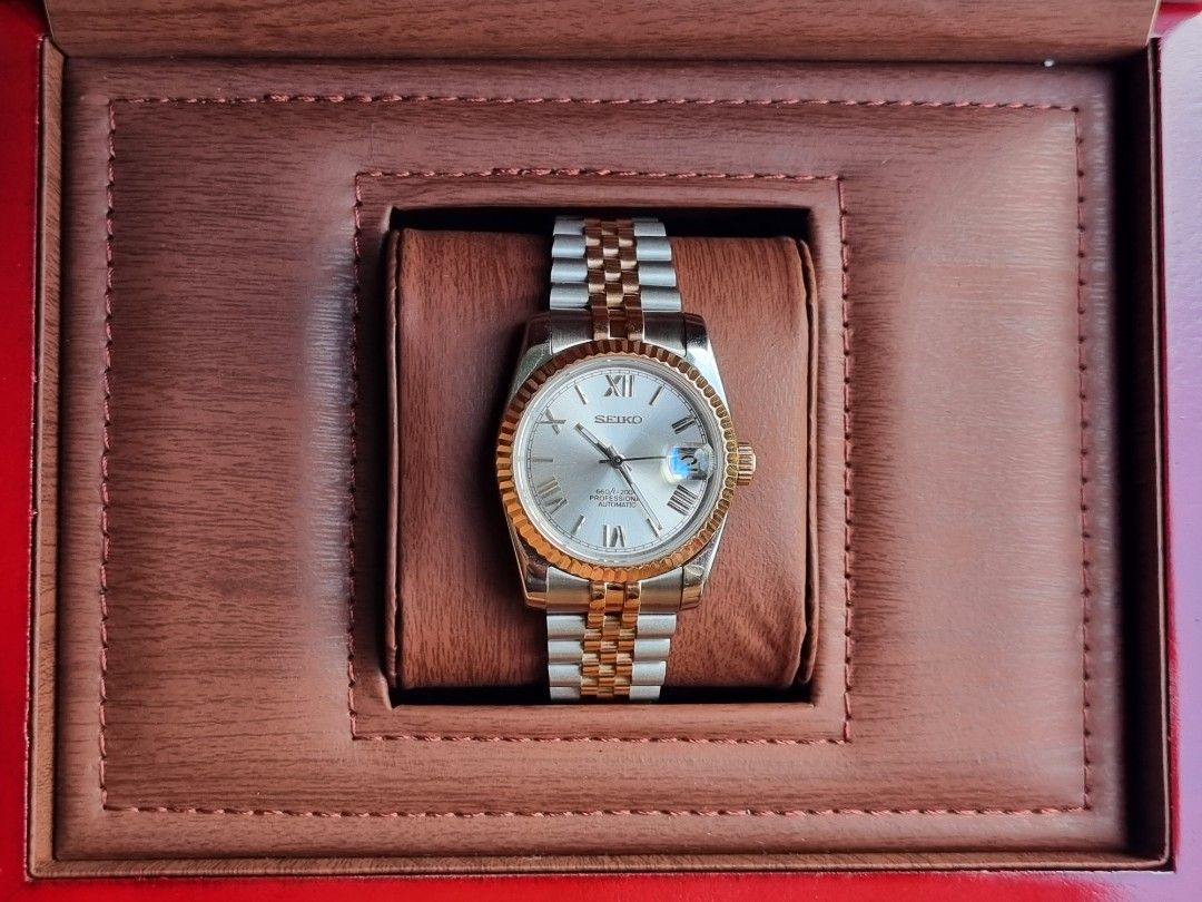 Seiko Mod Custom Datejust Dual Tone, Men's Fashion, Watches ...