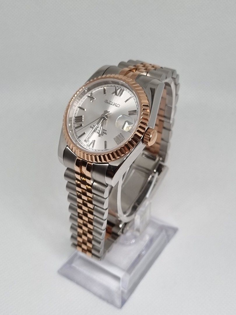 Seiko Mod Custom Datejust Dual Tone, Men's Fashion, Watches ...