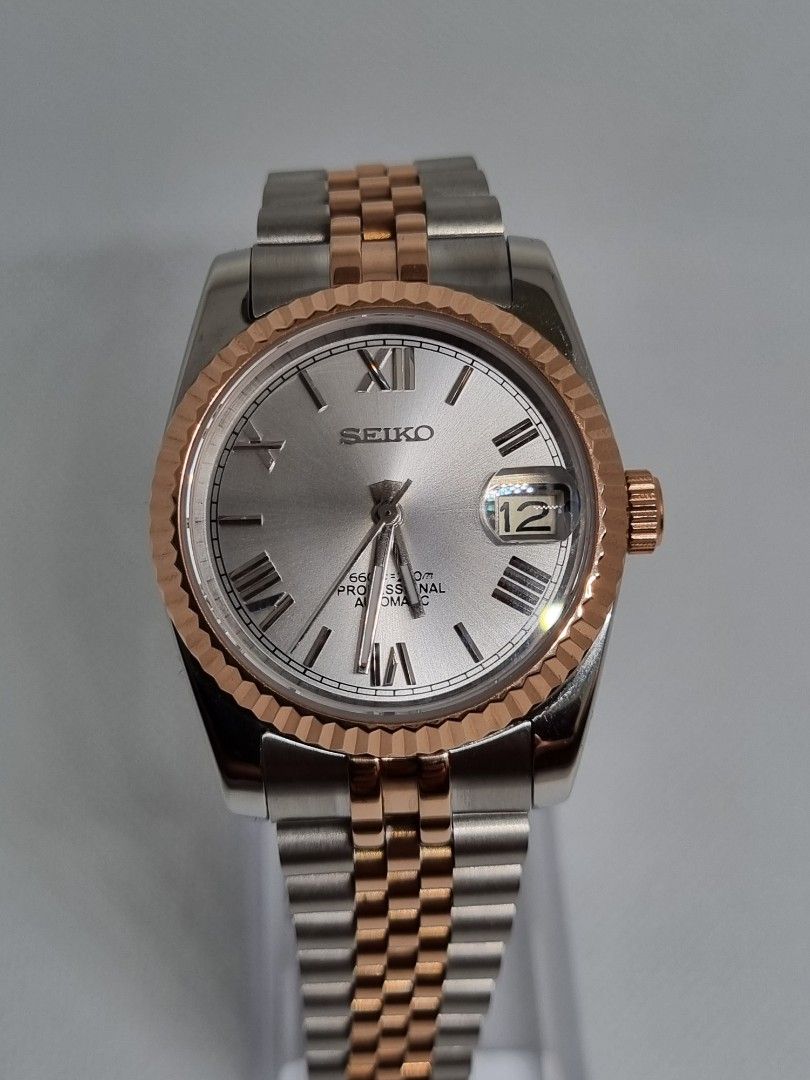 Seiko Mod Custom Datejust Dual Tone, Men's Fashion, Watches ...