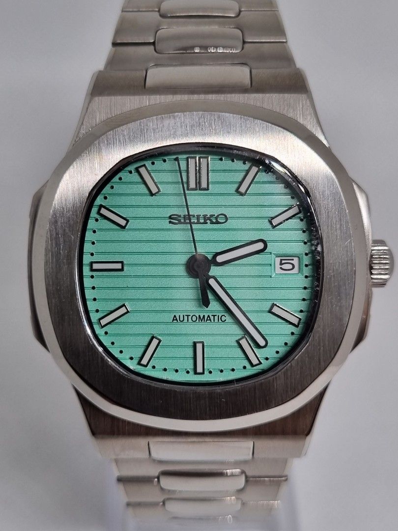 Seiko Mod Custom Tiffany Nautilus, Men's Fashion, Watches & Accessories ...