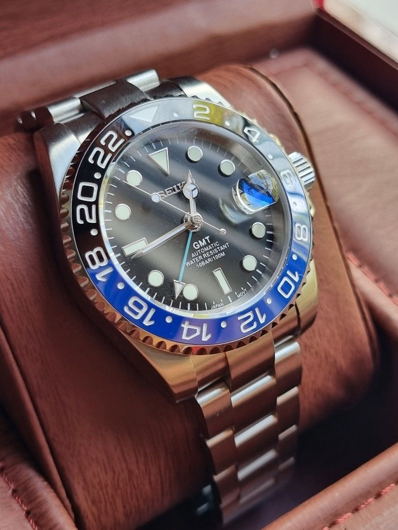 Seiko Mod True GMT Batman Custom, Men's Fashion, Watches & Accessories ...