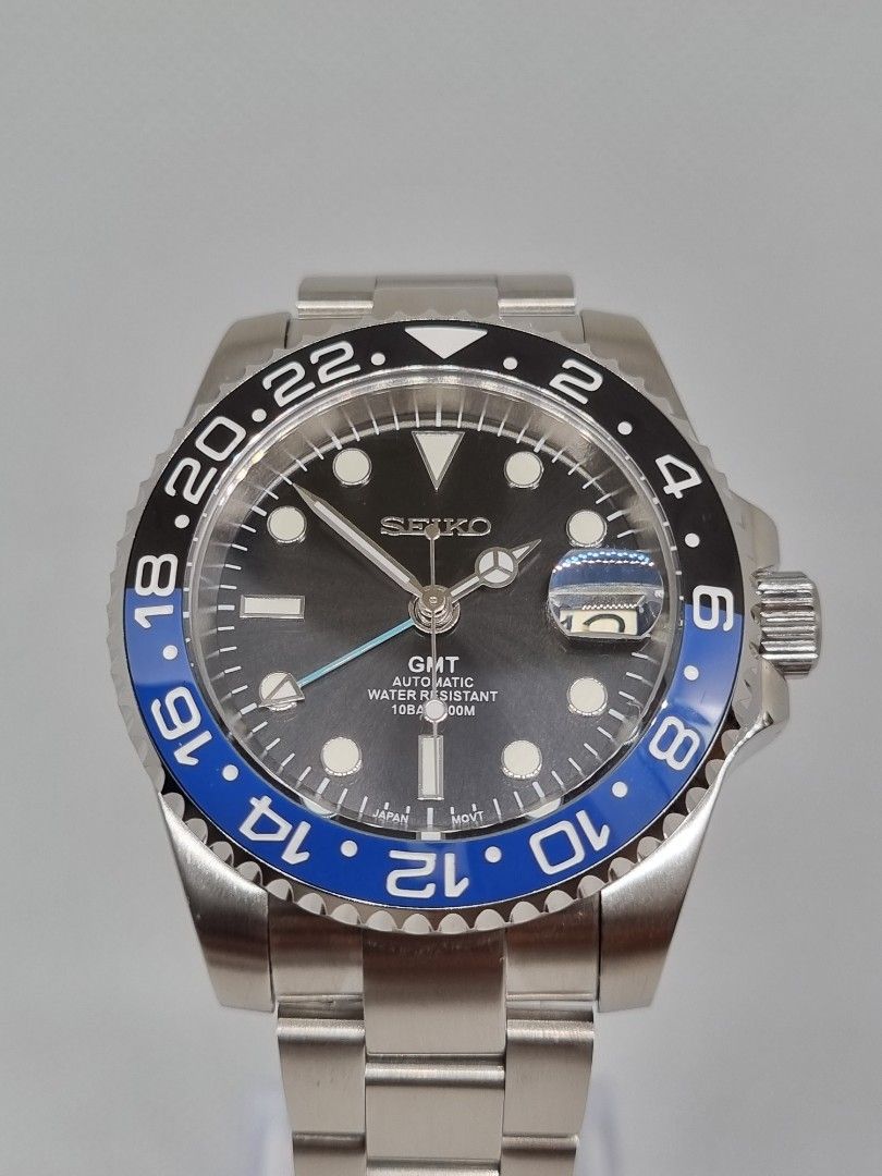 Seiko Mod True GMT Batman Custom, Men's Fashion, Watches & Accessories ...