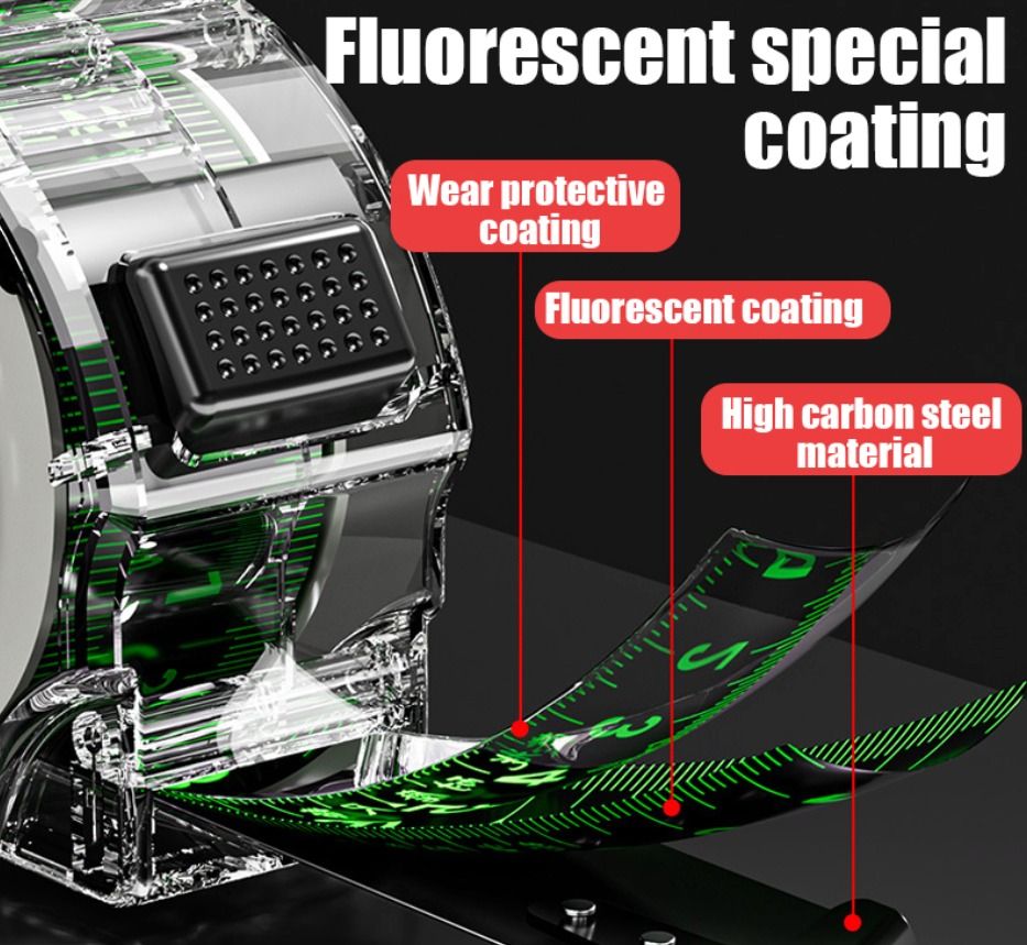 Self Locking Fluorescent Steel Tape Measure High-Precision Laser Inkjet ...