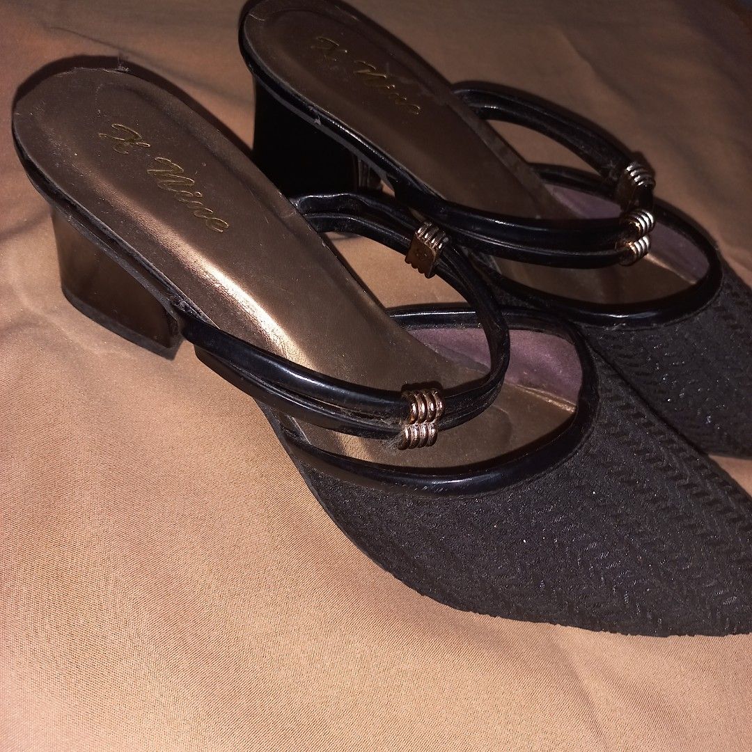 Sepatu Hak Tinggi Hitam untuk Wisuda Acara Formal, Fesyen Wanita ...