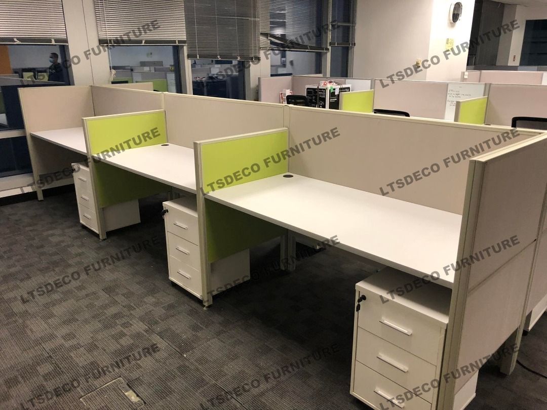 SHARING CUBICLE WITH SIDE DRAWER OFFICE PARTITION AND FURNITURE on ...