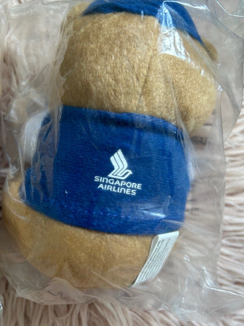 SINGAPORE AIRLINES SIA 70th anniversary plush bear stuffed toys blue ...