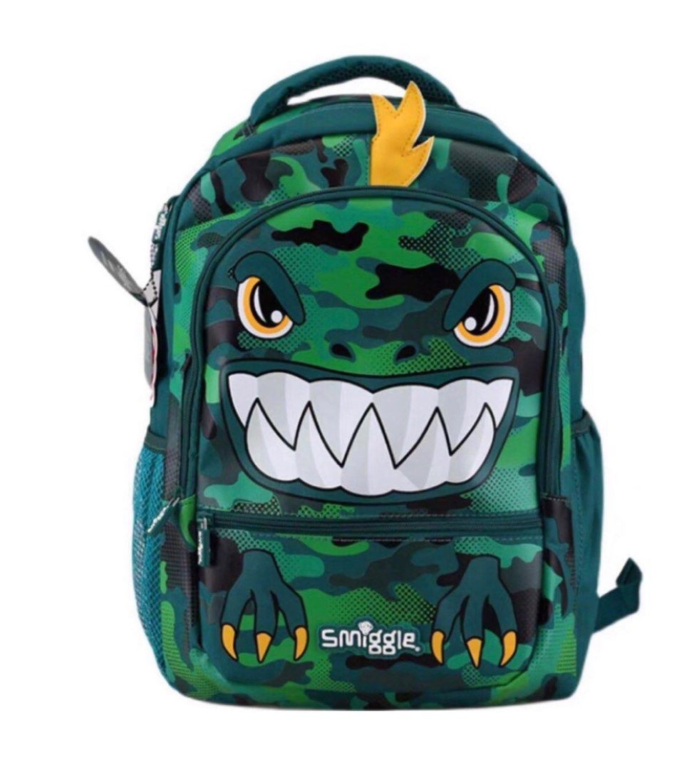 Smiggle dinosaur school bag, 興趣及遊戲, 手作＆自家設計, 文具 - Carousell