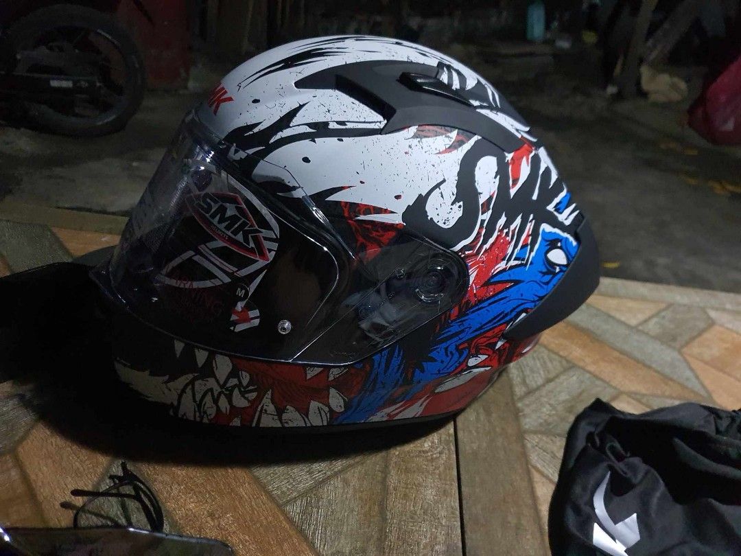 SMK Stellar Sport Werewolf Full Face Helmet (w/ Extra Visor ...