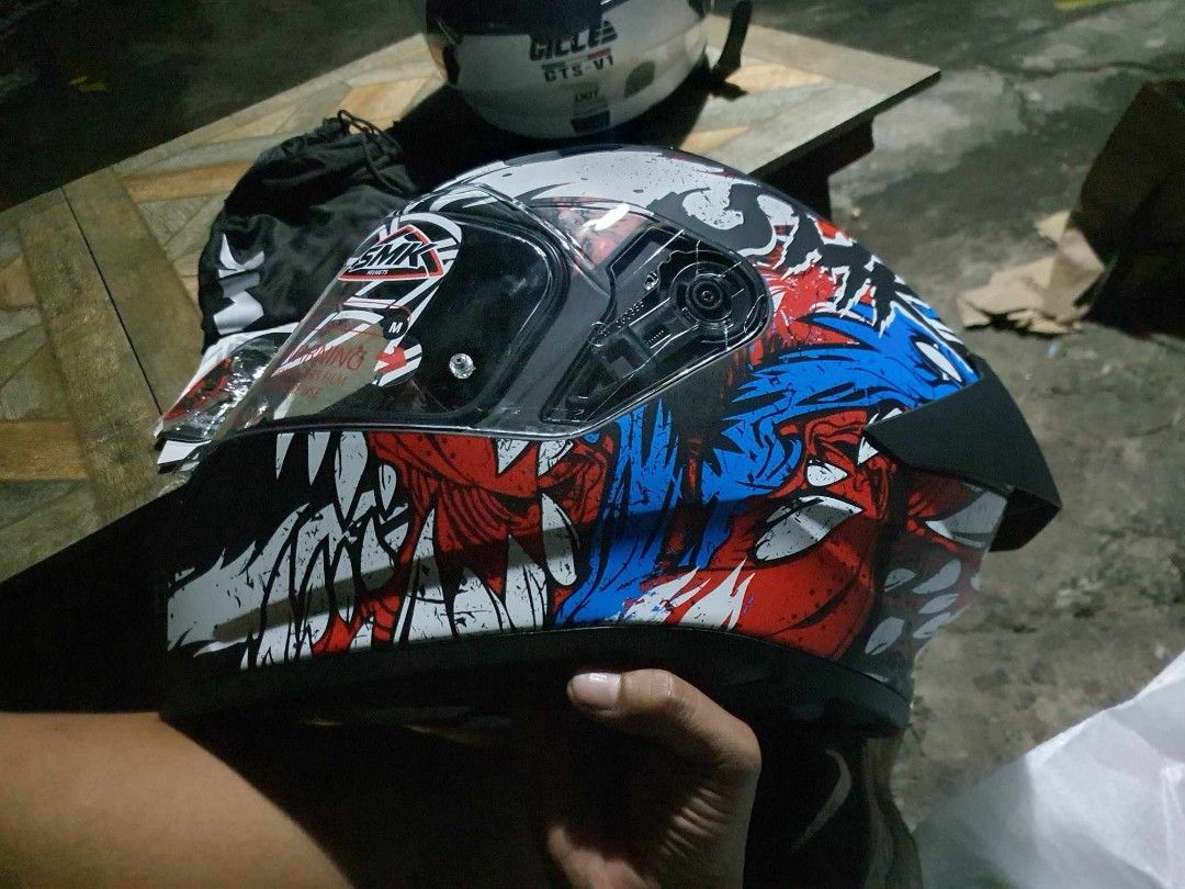 SMK Stellar Sport Werewolf Full Face Helmet (w/ Extra Visor ...