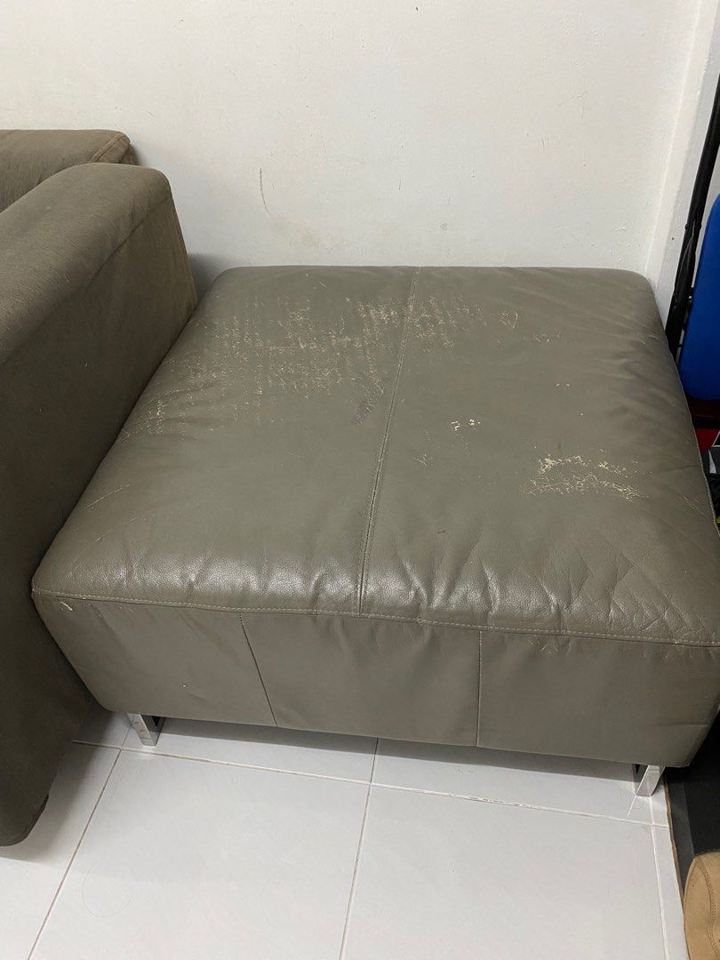 Sofa and side stool, Furniture & Home Living, Furniture, Sofas on Carousell