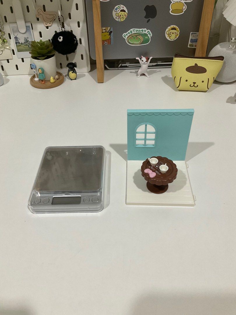 sonny angel weighing scale + mini tea table on Carousell