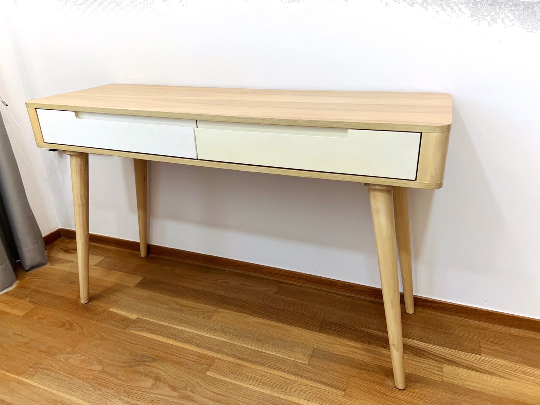 Space-Saving Compact Study Table with Drawers, Furniture & Home Living ...