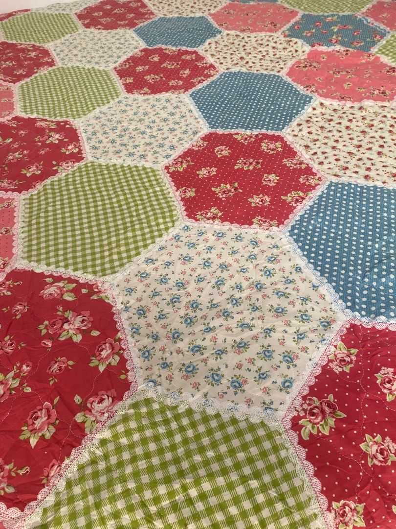 Sprei Rumbay Vintage Fake Patchwork Colorful Rare Size 165 x 210 bisa ...