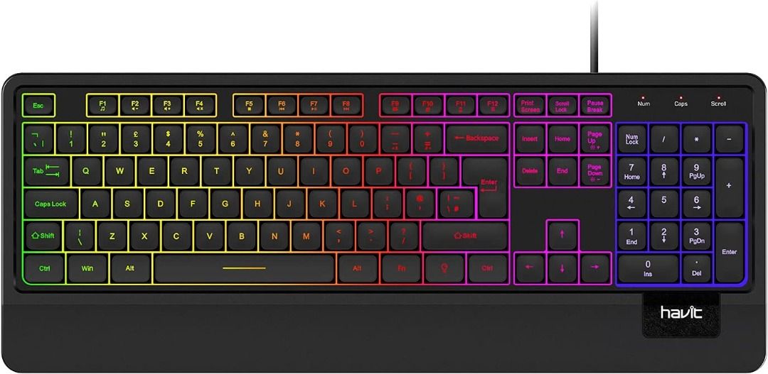 [Stockist.SG] havit Wired USB Computer Keyboard, Quiet LED Backlit ...