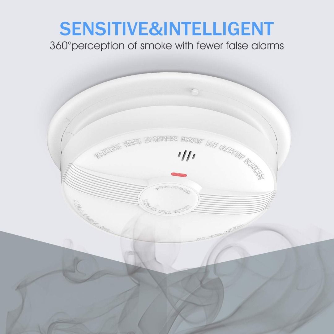 HEIMAN 10 Year Optical Smoke Alarm Detector, 10 Year Life Battery ...