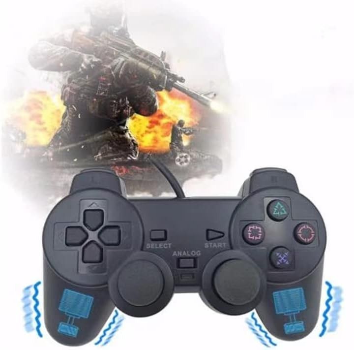 [Stockist.SG] PS2 Controller, Wired Controller for PS2 Playstation 2 ...