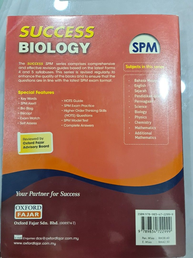 Success Biology SPM textbook, Hobbies & Toys, Books & Magazines ...