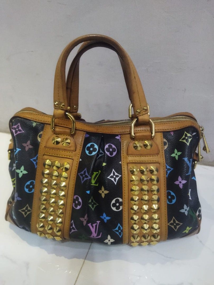 Tas LV Multicolor black, Fesyen Wanita, Tas & Dompet di Carousell
