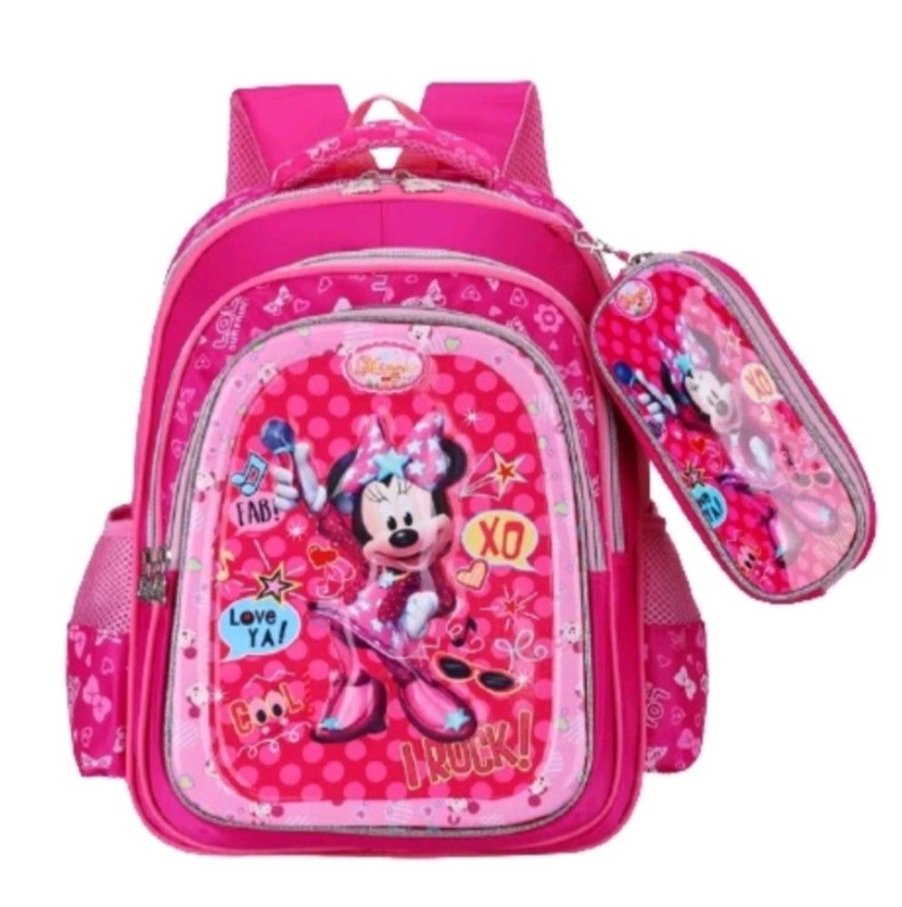 Tas ransel minnie mouse dan tempat pensil backpack minnie mouse anak ...