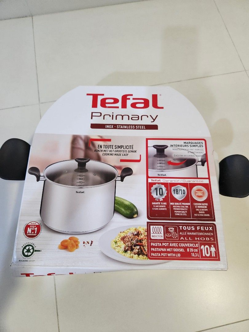 Tefal Primary Inox Stainless Steel 28cm Pot with Lid, TV & Home ...